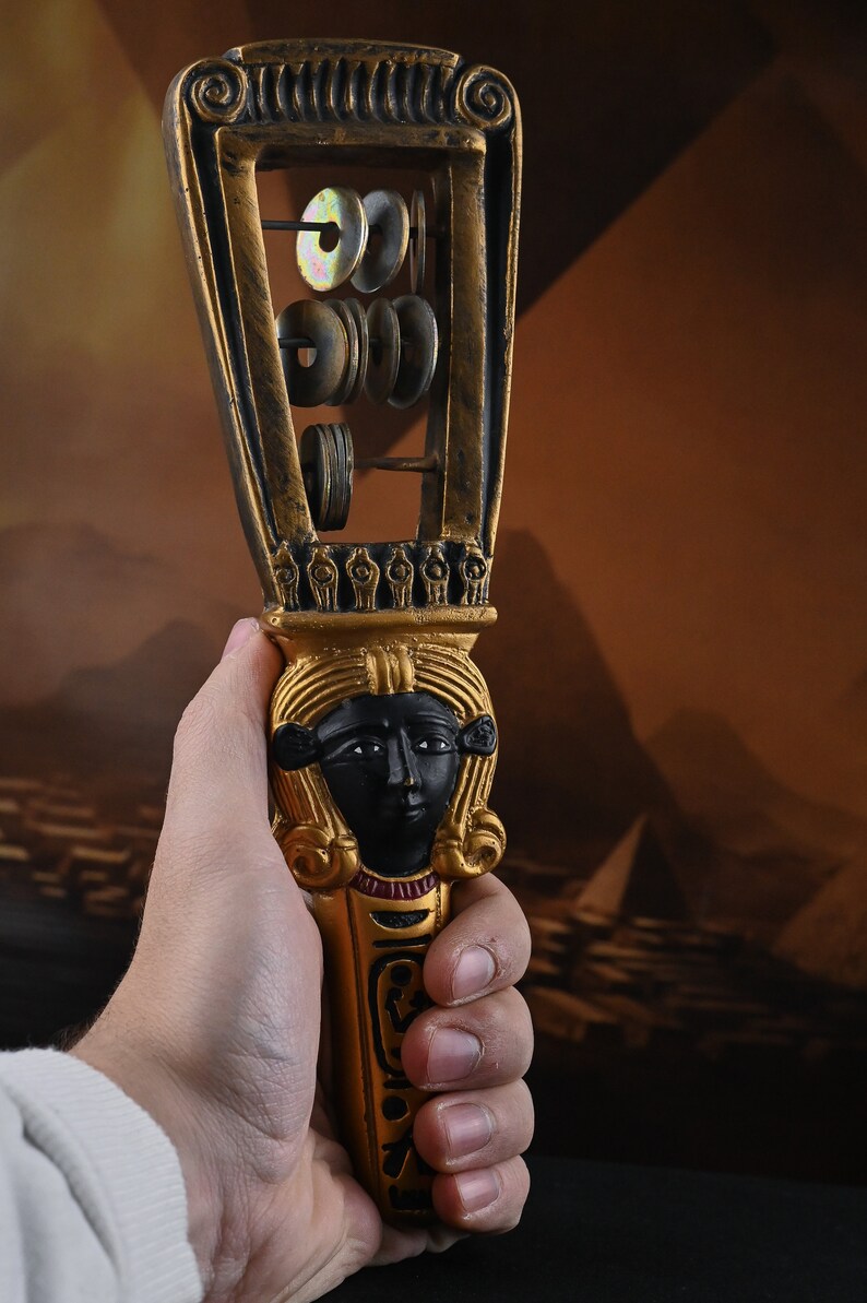 Egyptian Handmade Hathor Sistrum (musical Instrument) Replica From Her ...