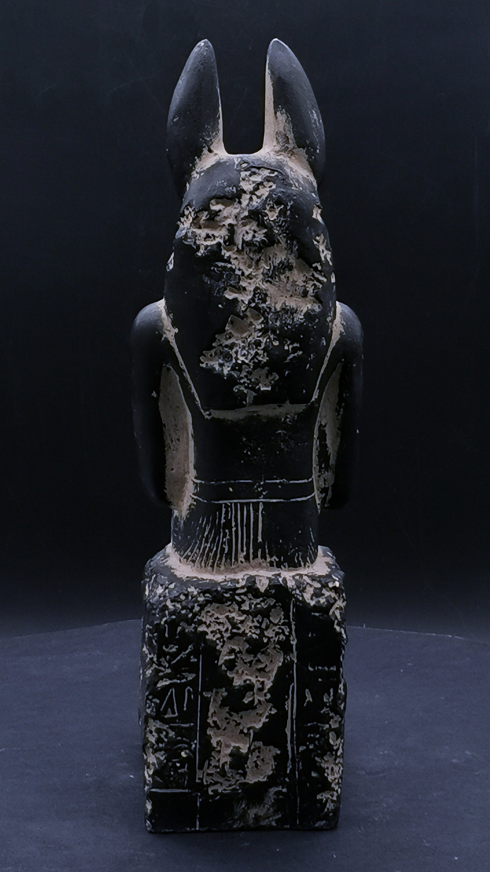 Unique Seated Anubis Holding a Mummy Form With a Hapi son of | Etsy