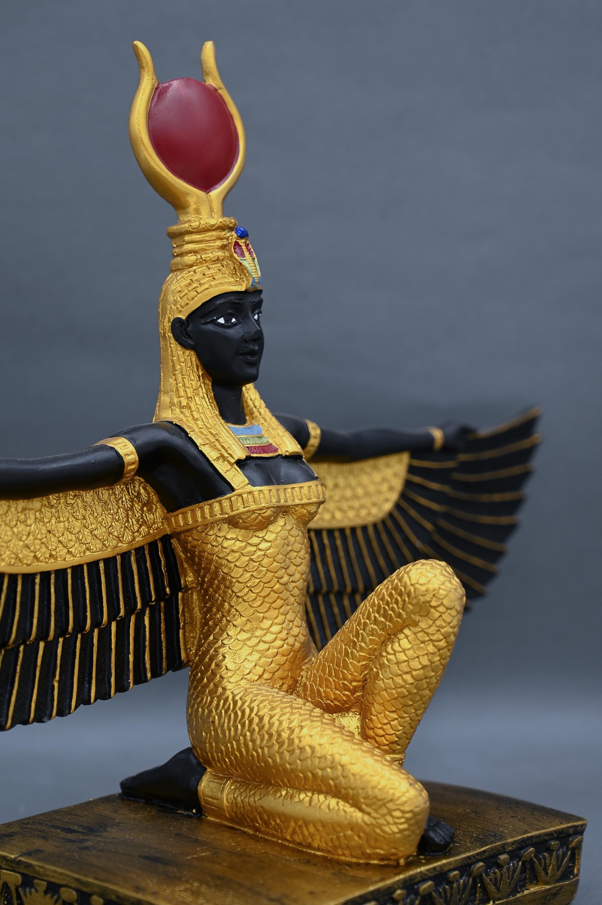 Egyptian Statue of Goddess Isis Open Wings Large Made in Egypt - Etsy
