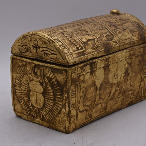 Unique Egyptian Art Box Decorated Pharaonic Inscriptions Black - Etsy