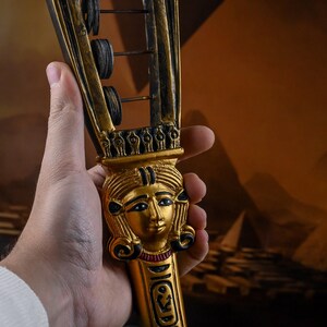 Egyptian Handmade Hathor Sistrum (musical Instrument) Replica From Her ...
