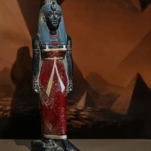 Egyptian Statue of Goddess Isis Painted Heavy Stone Made in Egypt - Etsy