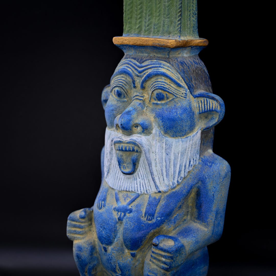 Bes -great Statue of God Bes, God Protector of Households, in ...