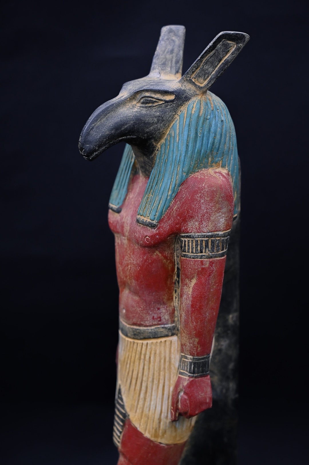 Seth - Large Statue of God of War Seth Made From Heavy Stone With an ...