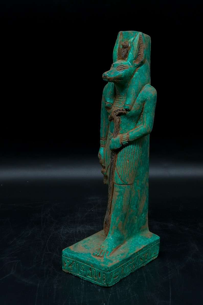 Egyptian Statue of God Anubis Standing Stone Made in Egypt - Etsy