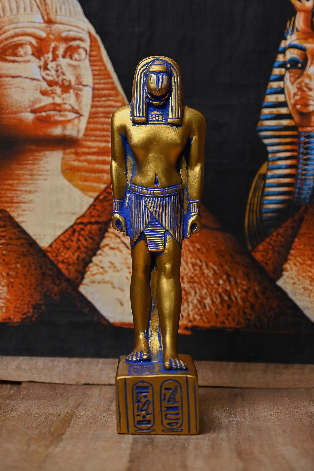 Unique Statue of Egyptian God Khepri Scarab Sun God Made in Egypt - Etsy