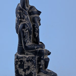 Unique Seated Anubis Holding a Mummy Form With a Hapi son of Horus ...