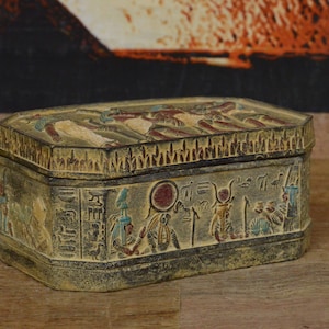Egyptian Art Box Made of Ancient Natural Stone Made in Egypt - Etsy