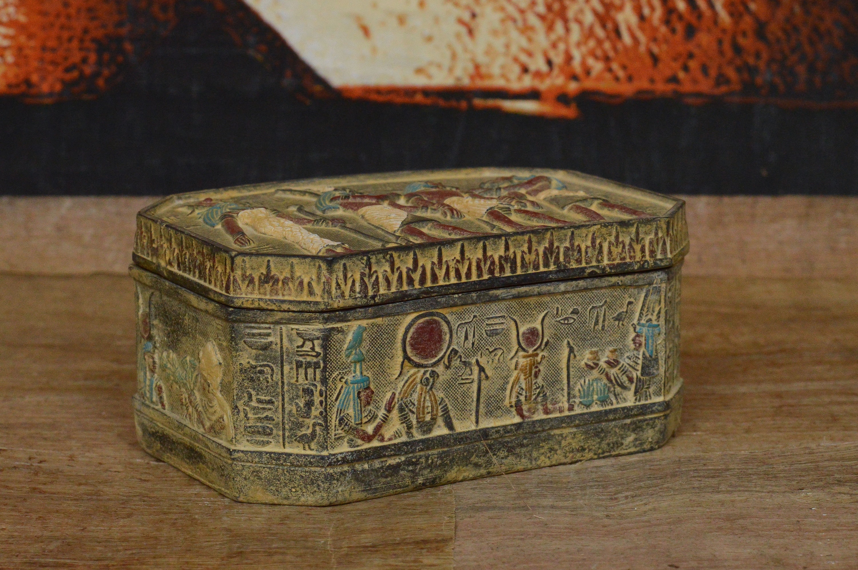 Egyptian Art Box Made of Ancient Natural Stone Made in Egypt - Etsy