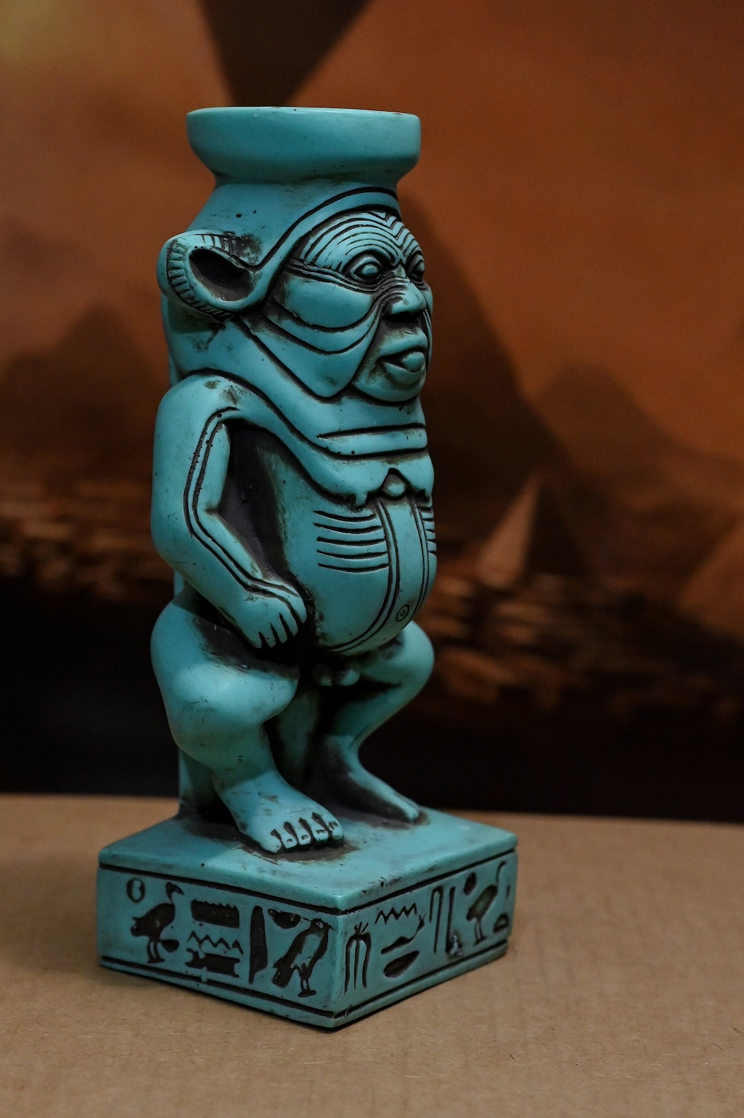 Egyptian Statue of God Bes the Dwarf, Protector of Households, and in ...