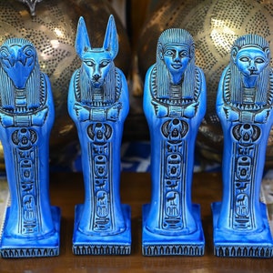 Set of Four Statues of Sons of Horus ( Hapy - Duamutef - Imsety ...