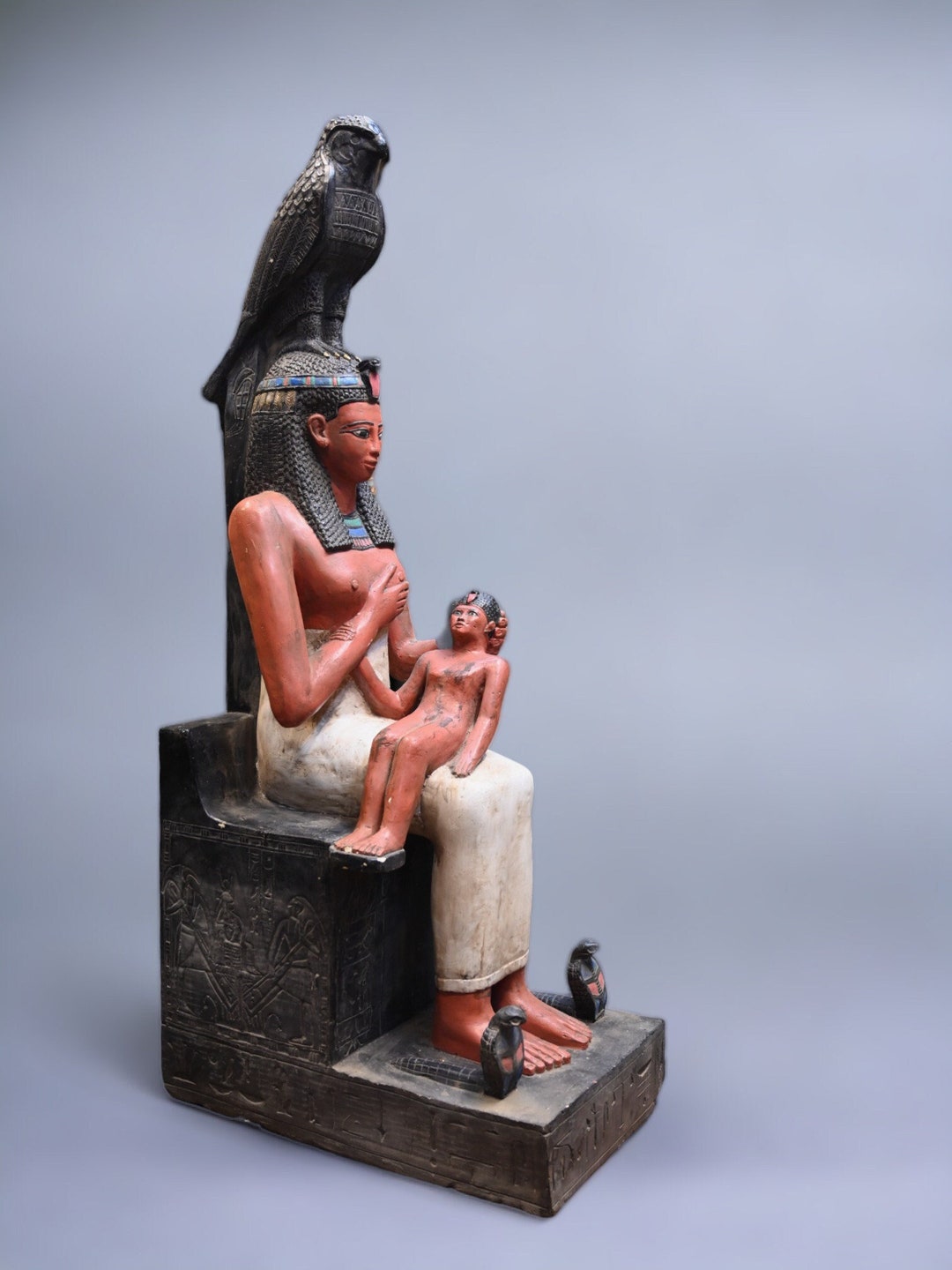 Isis -egyptian Art Statue of Goddess of Love Isis Breastfeeding Baby ...