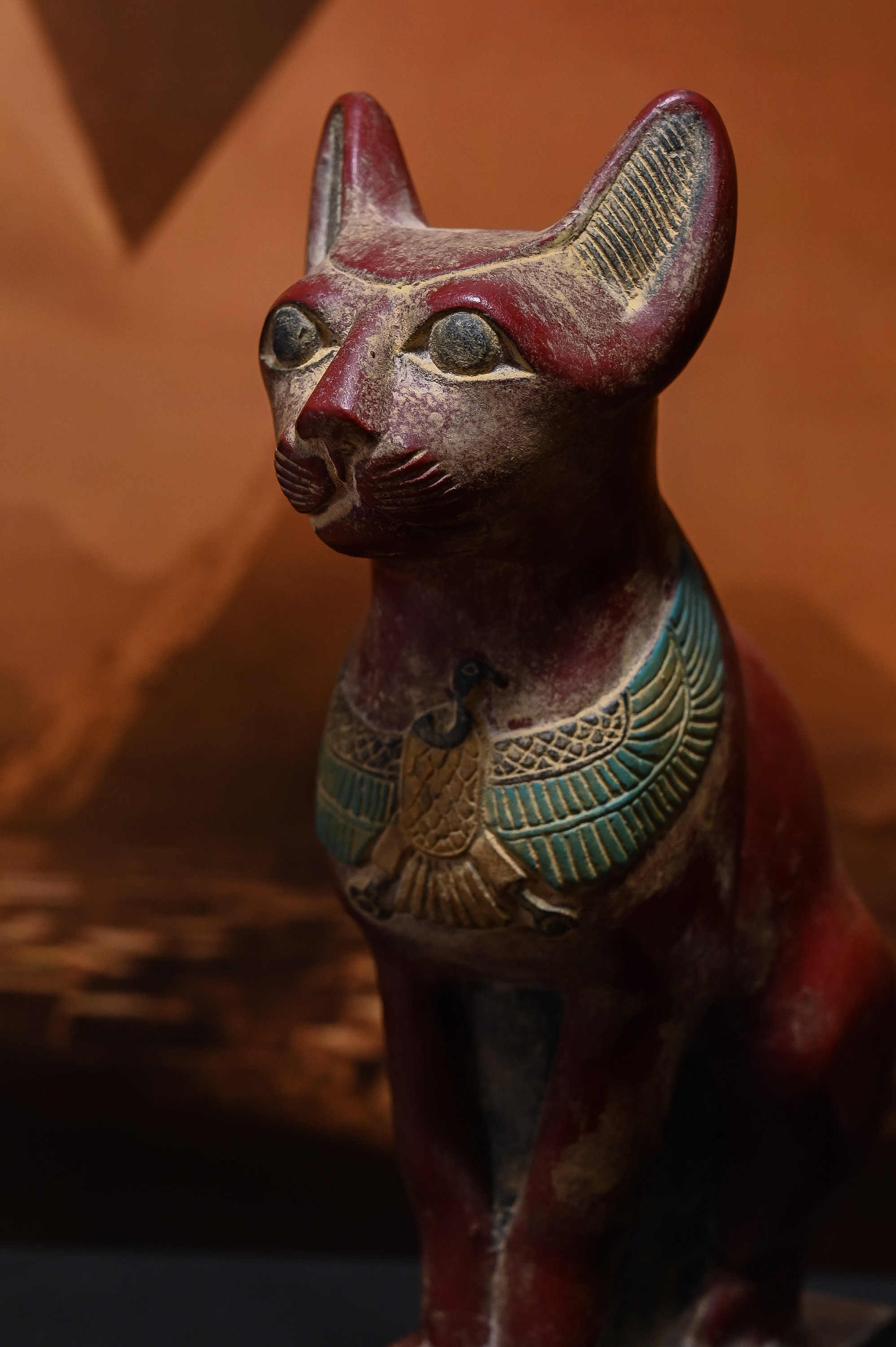 Egyptian Goddess Bastet Cat Statue Large Heavy Stone Made in - Etsy