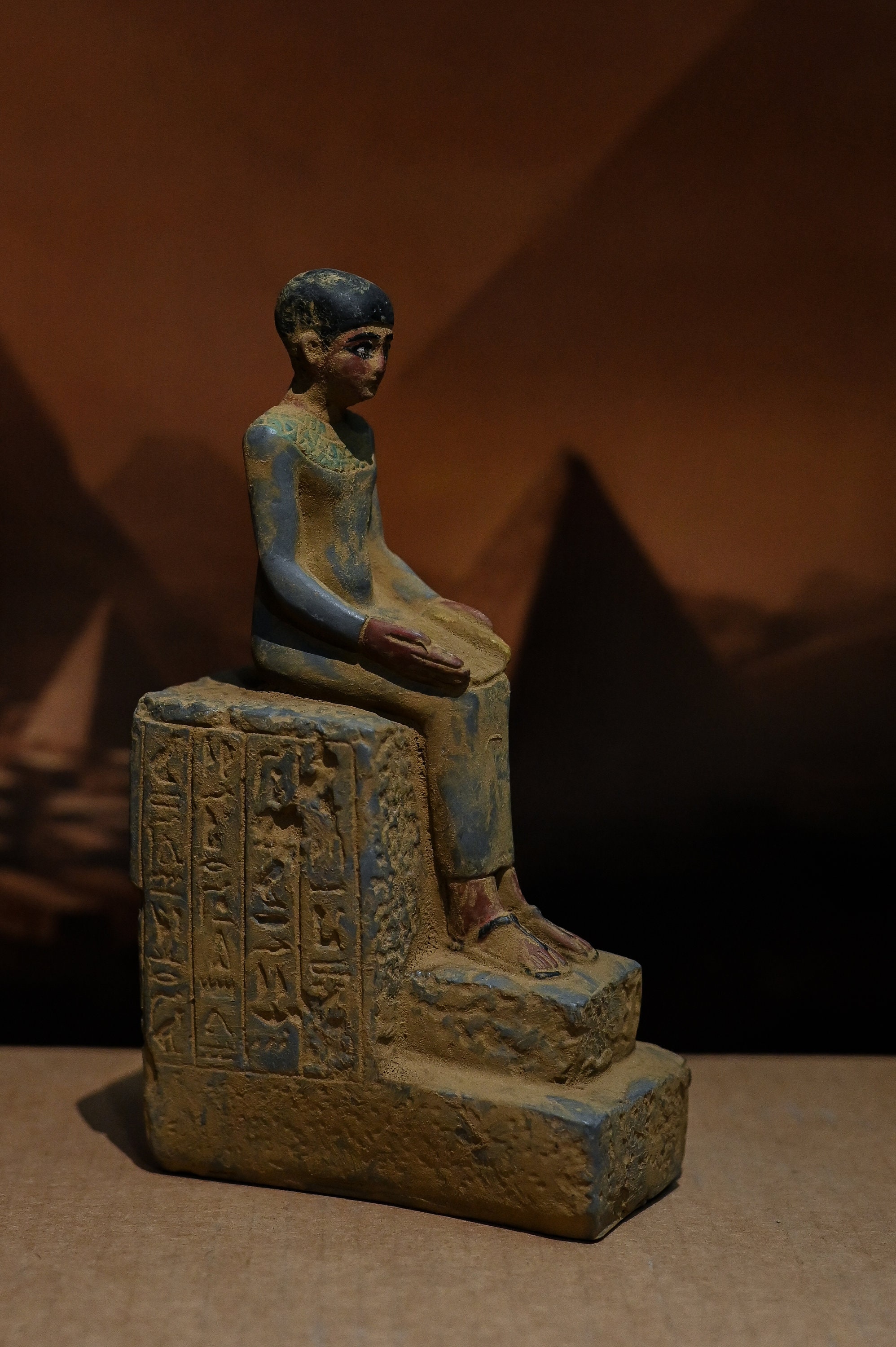 Statue of Egyptian Art Seated Statue of Imhotep God of - Etsy