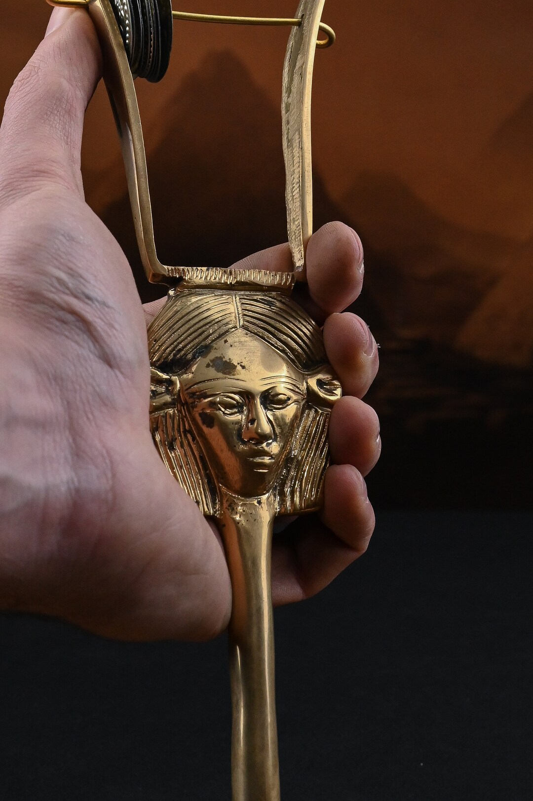 Egyptian Handmade Copper Sistrum (musical Instrument) Replica From Her ...