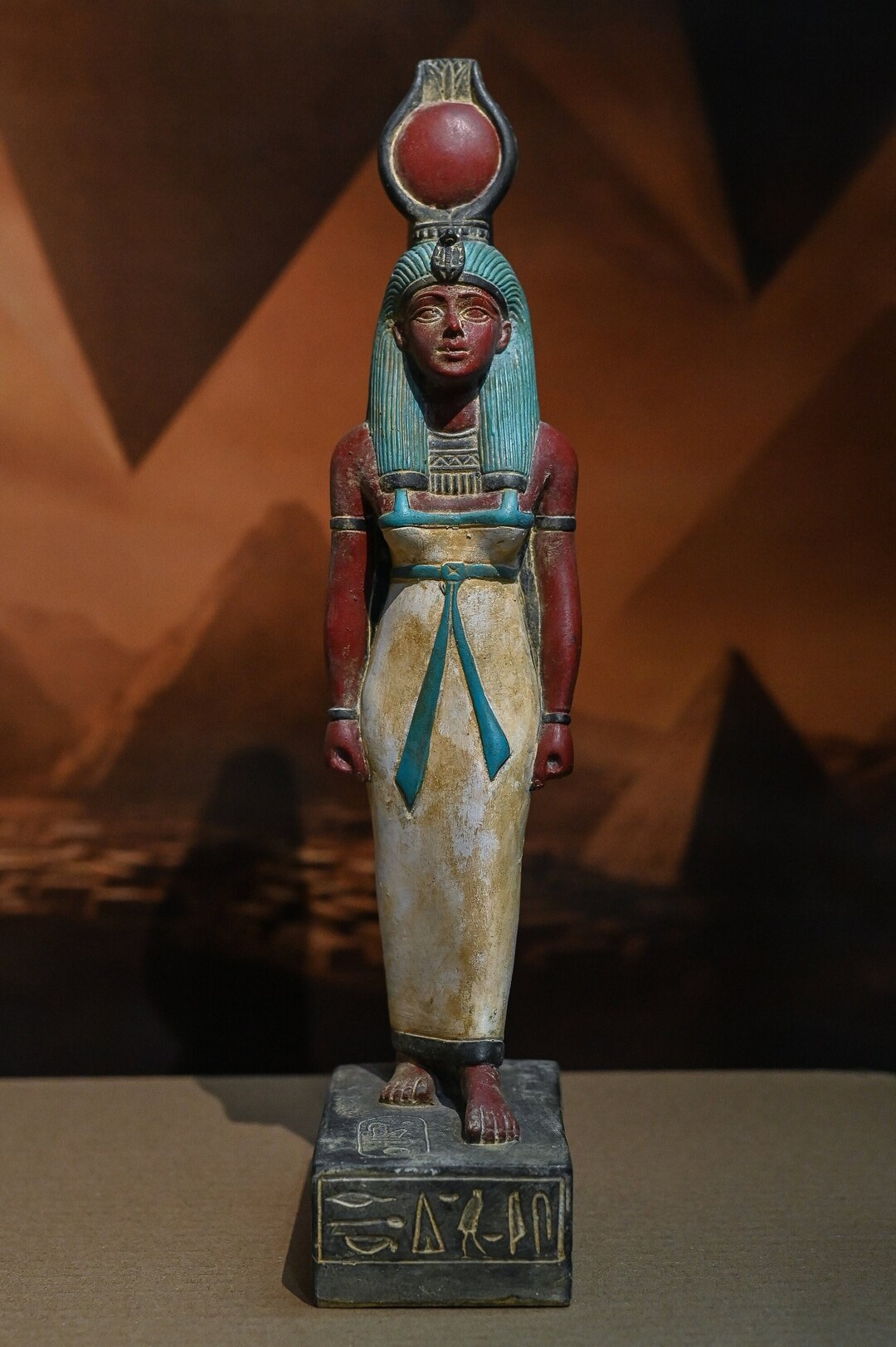 Egyptian Statue of Goddess Isis Painted Heavy Stone Made in Egypt - Etsy
