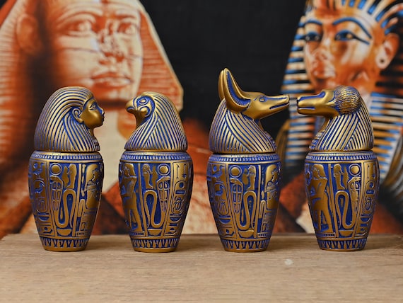 Canopic Jars Egyptian Burial Canopic Jars 4pk | Ancient Egypt | TTS