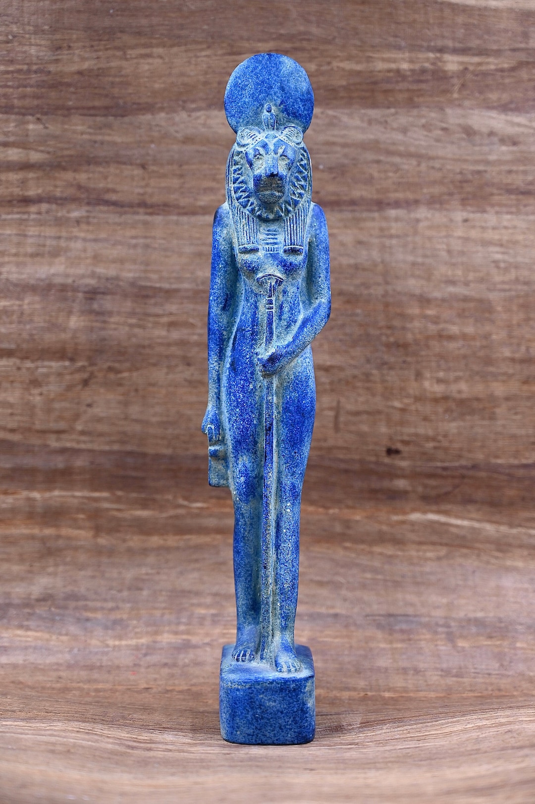 SEKHMET - Statue of Egyptian Art Goddess Sekhmet Blue Stone Heavy and ...