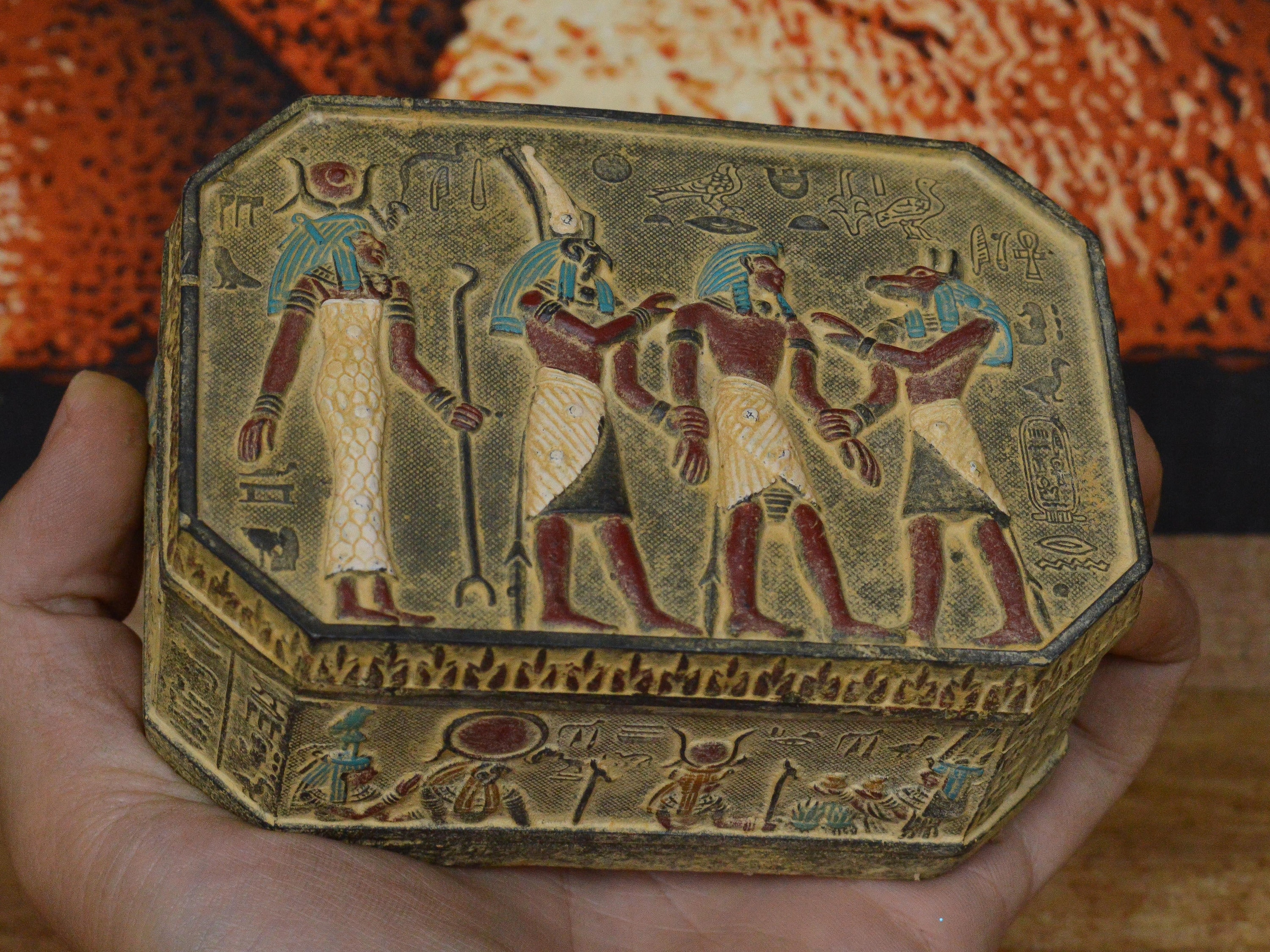 Egyptian Art Box Made of Ancient Natural Stone Made in Egypt - Etsy