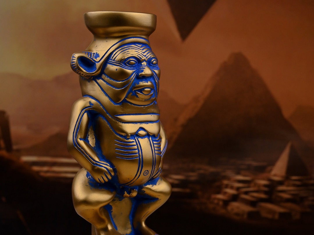 Egyptian Statue of God Bes the Dwarf, Protector of Households, and in ...