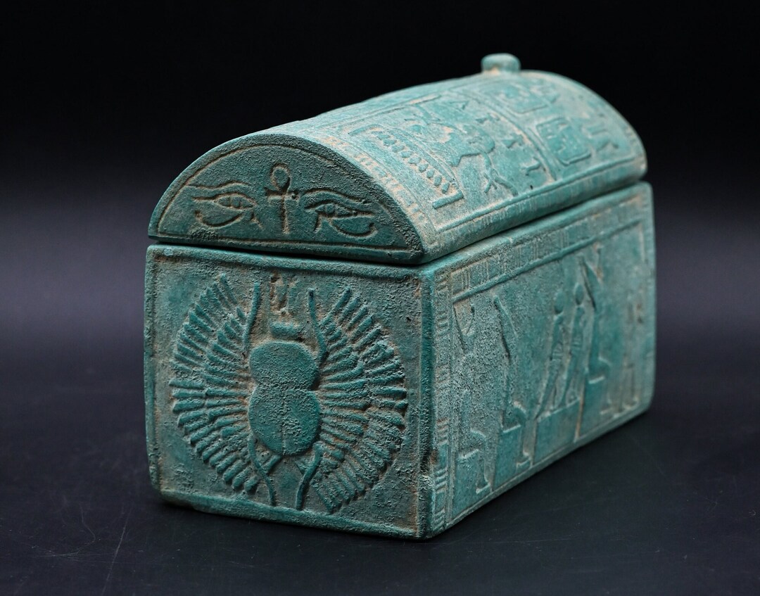 Egyptian Art Box Decorated Pharaonic Inscriptions Made in Egypt - Etsy
