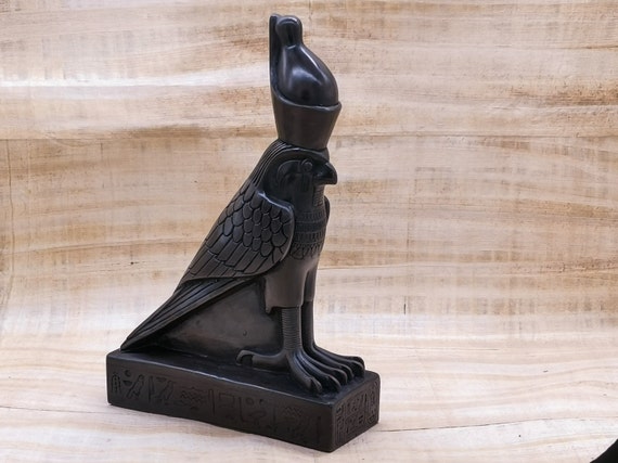 Egyptian Falcon Bird God Horus Statue Large Heavy Stone Made | Etsy