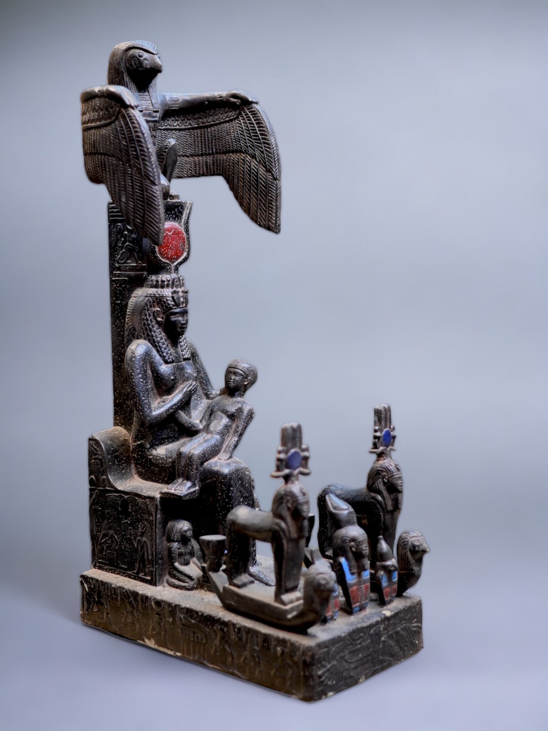 Isis -egyptian Art Statue of Goddess of Love Isis Breastfeeding Baby ...