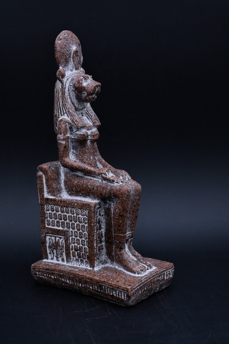 Rare Statue of Egyptian Goddess Sekhmet, Lady of War Granite Stone Made ...
