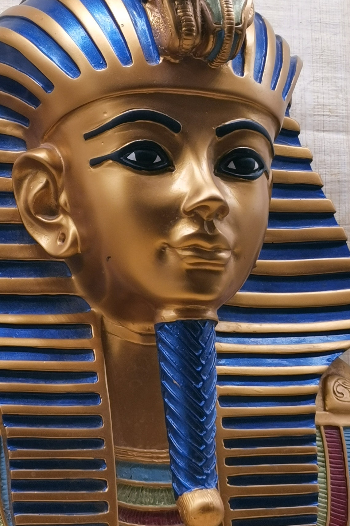 Unique Ancient Egyptian King Tutankhamun Hand Painted Heavy Made in ...
