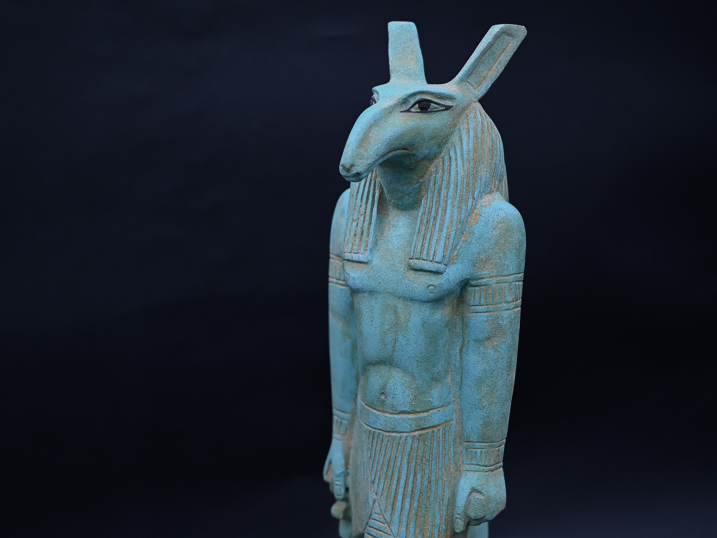 Egyptian Statue of Egyptian god of war Seth ( 2 sizes ) made in egypt
