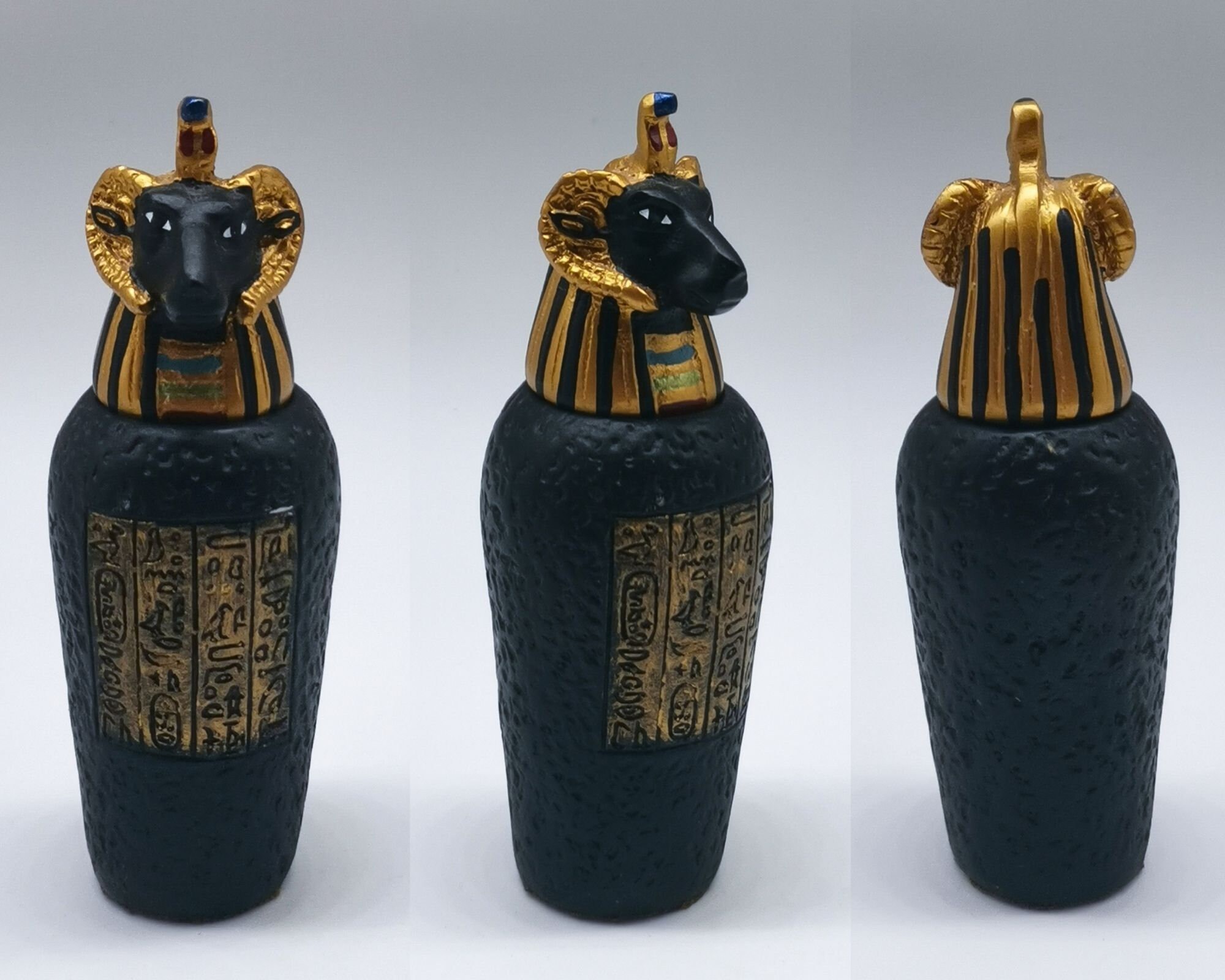Egyptian Canopic Jars Set Of 4 Resin Decorative