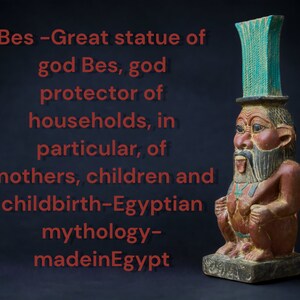 Bes great Statue of God Bes, God Protector of Households, in Particular ...