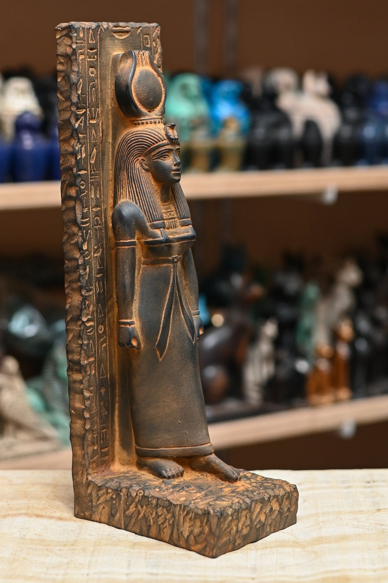 Egyptian Statue of Goddess Isis Large Heavy Stone 2 Style Made - Etsy