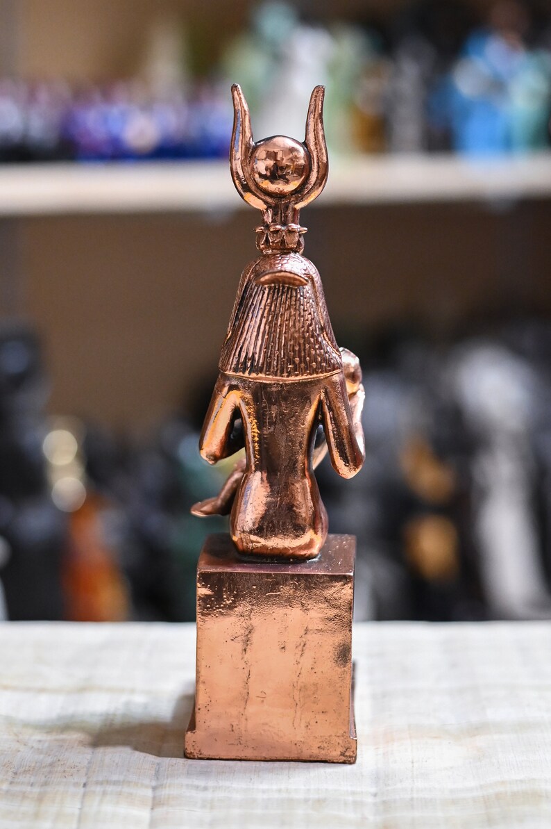 Egyptian Art Goddess Isis Breastfeeding Baby Horus Made in - Etsy