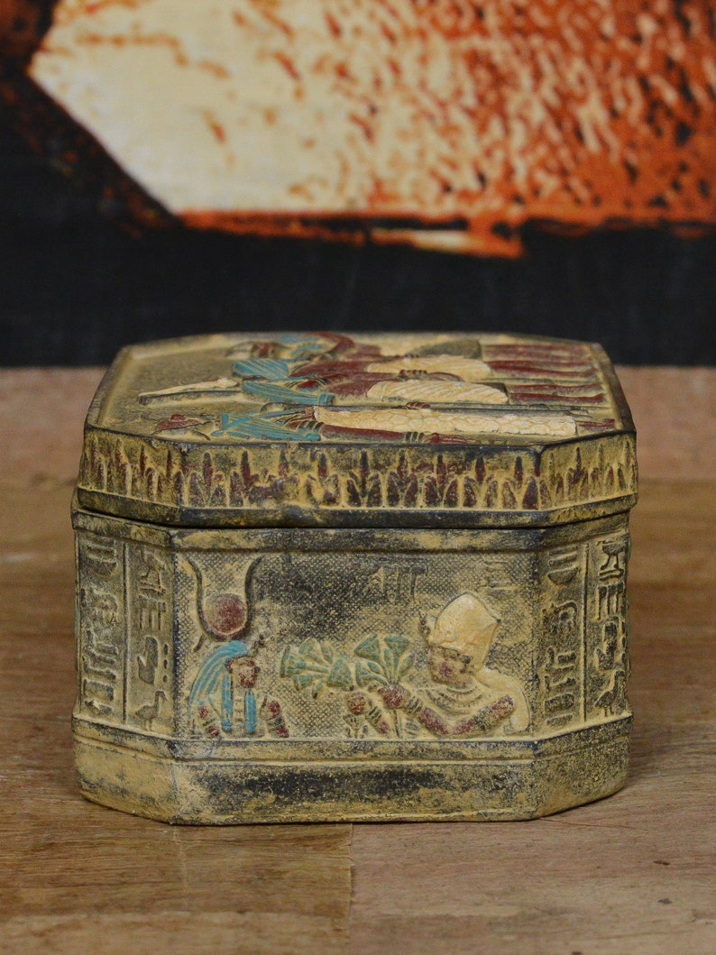 Egyptian Art Box Made of Ancient Natural Stone Made in Egypt - Etsy