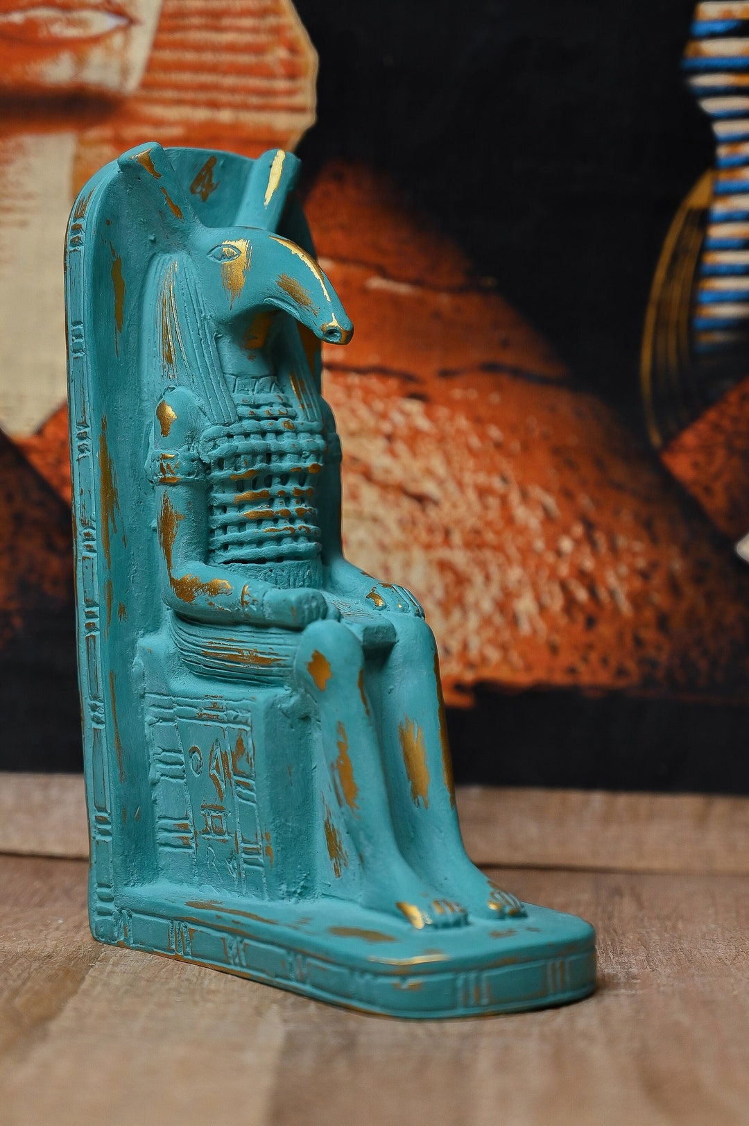 Egyptian Statue of Egyptian God of War Seth 2 Sizes Made in Egypt - Etsy