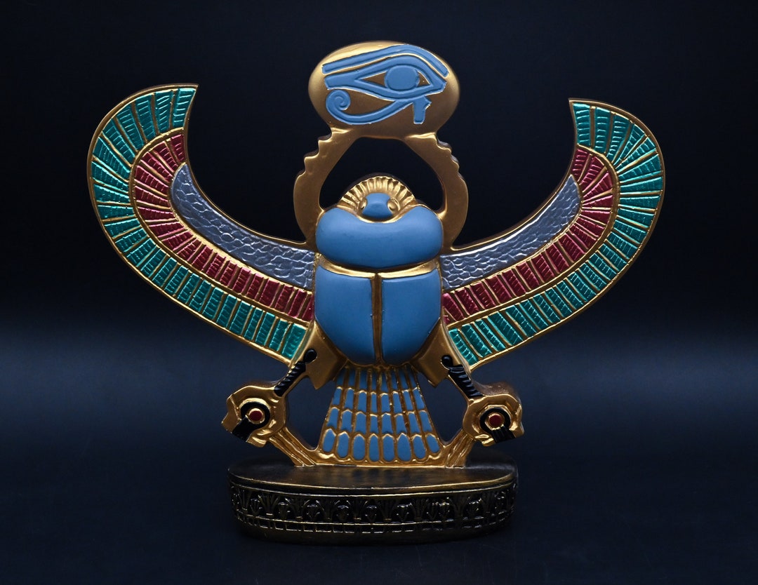 EGYPTIAN Statue of Winged SCARAB BEETLE Khepri 3 Style Made in Egypt - Etsy