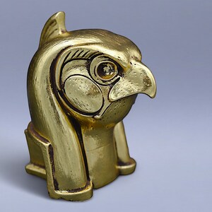 Egyptian Falcon Head of God Horus Statue Large Heavy Stone Covered by ...