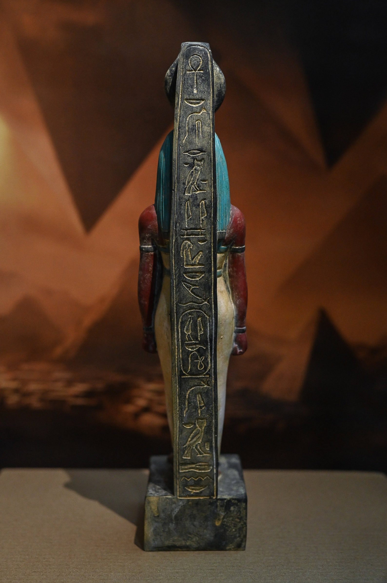 Egyptian Statue of Goddess Isis Painted Heavy Stone Made in Egypt - Etsy