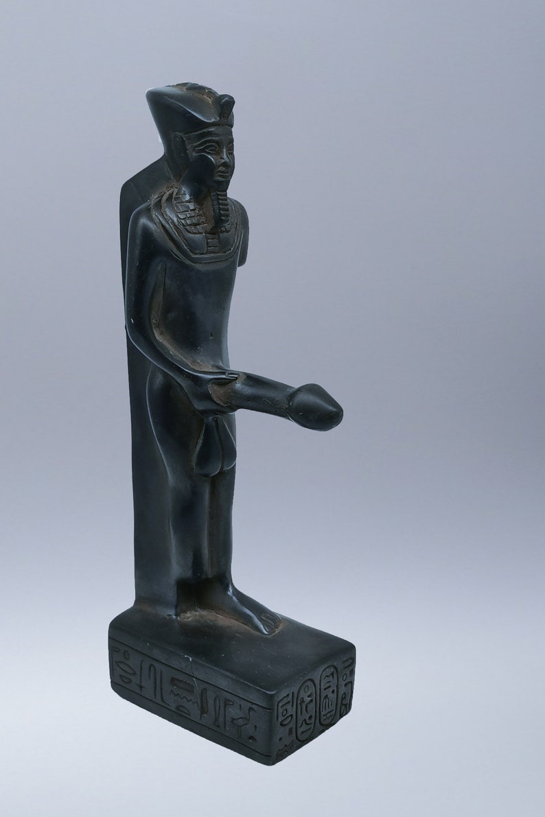 Egyptian Statue Of God Min God Of Fertility Made In Egypt Etsy