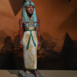 Egyptian Statue of Goddess Isis Painted Heavy Stone Made in Egypt - Etsy