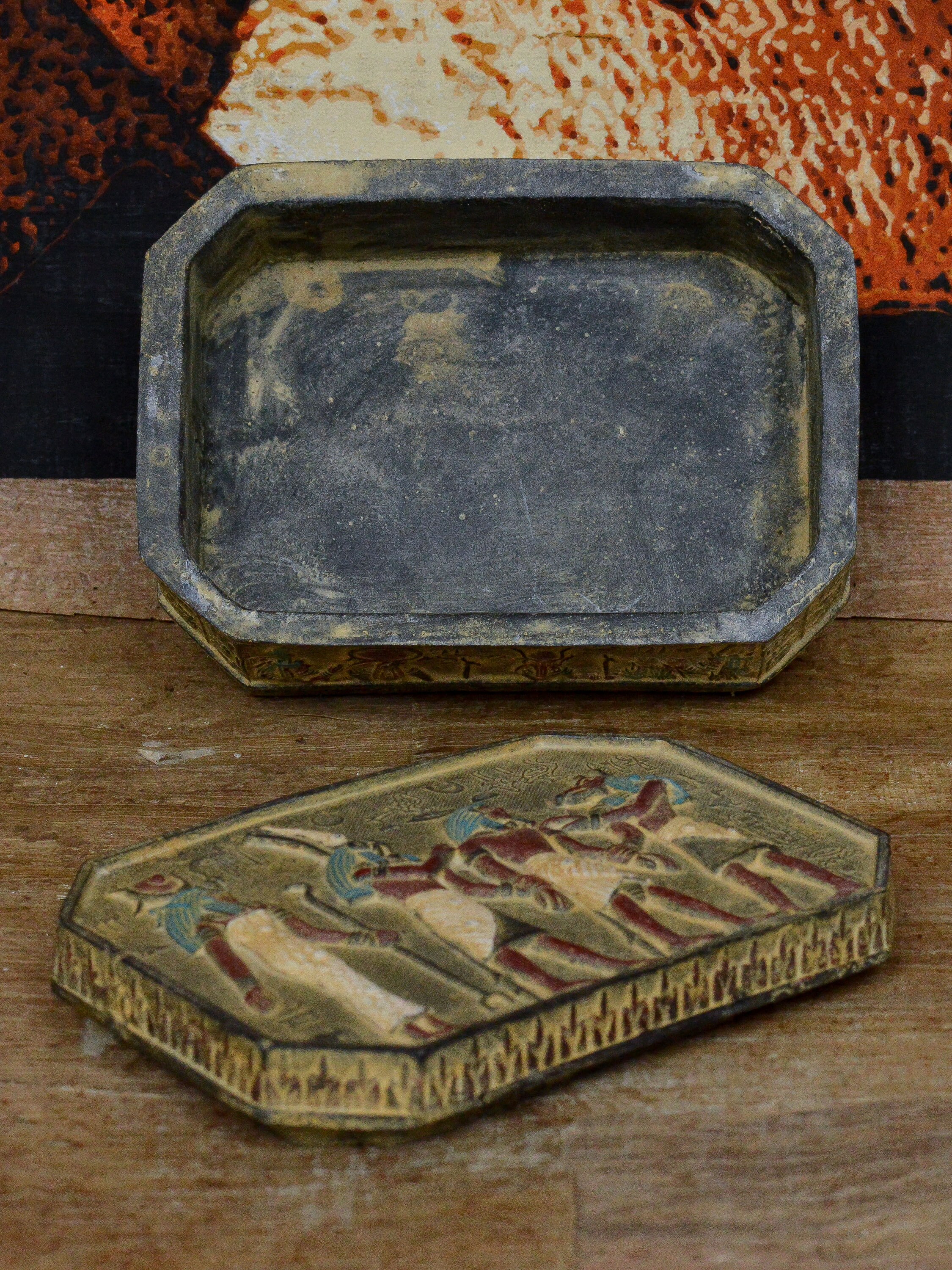 Egyptian Art Box Made of Ancient Natural Stone Made in Egypt - Etsy