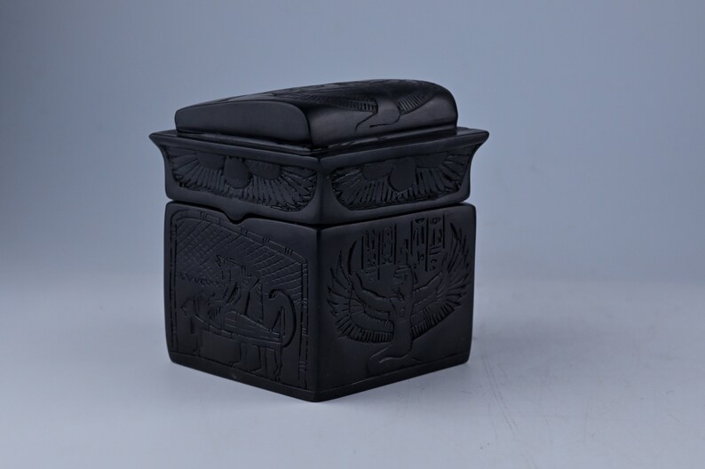 Canopic Box 4 Jars Pharaonic Art Carved Inscriptions Stone - Etsy