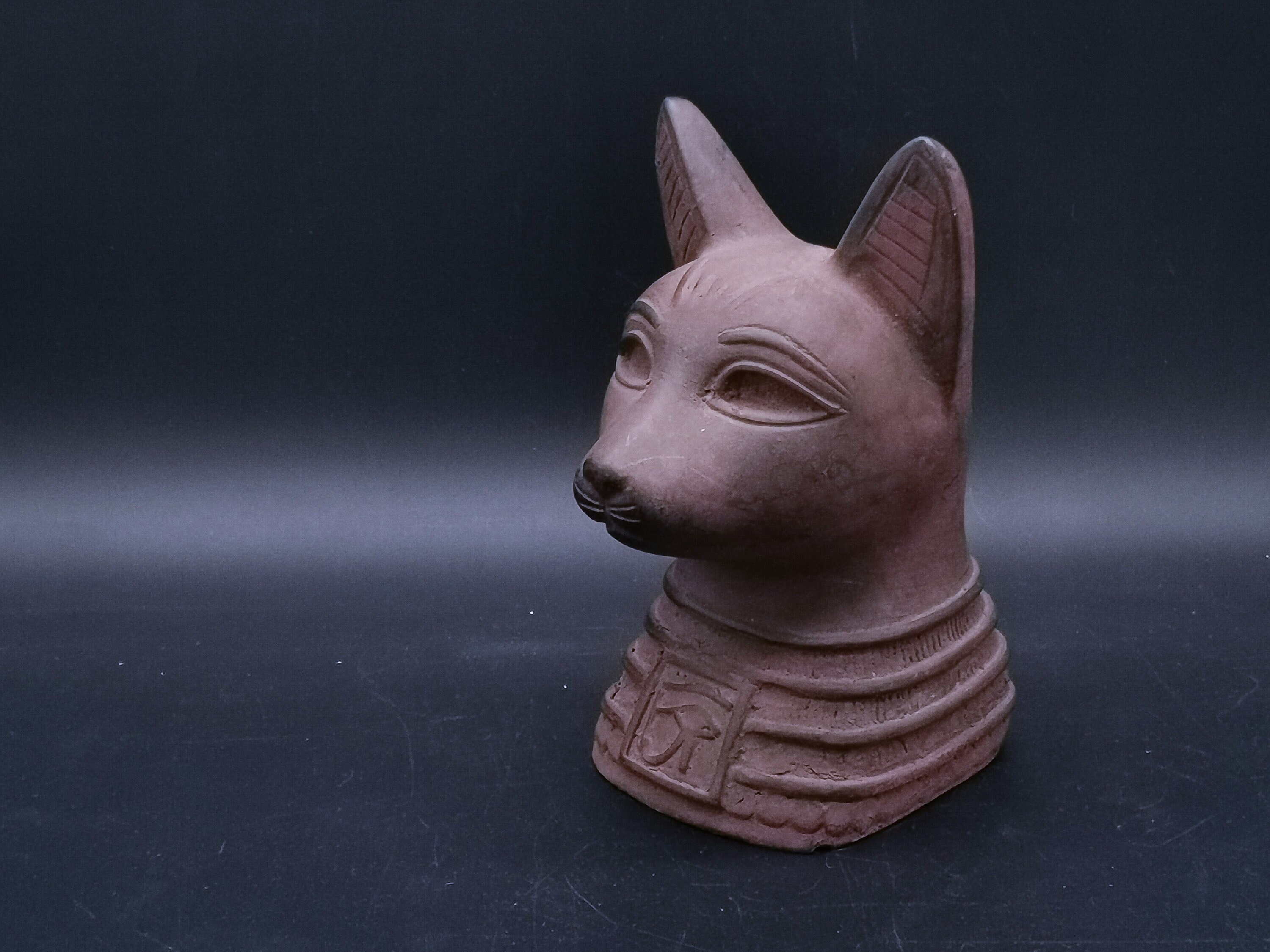 Egyptian Statue of Goddess Bastet Cat Head Stone Made in Egypt - Etsy