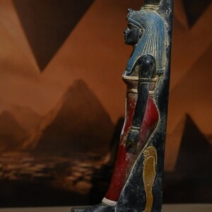 Egyptian Statue of Goddess Isis Painted Heavy Stone Made in Egypt - Etsy