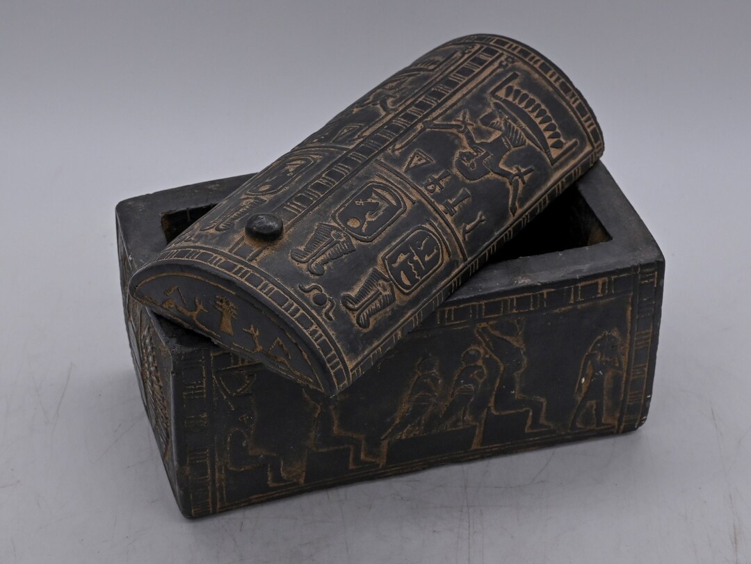 Egyptian Art Box Decorated Pharaonic Inscriptions Made in Egypt - Etsy