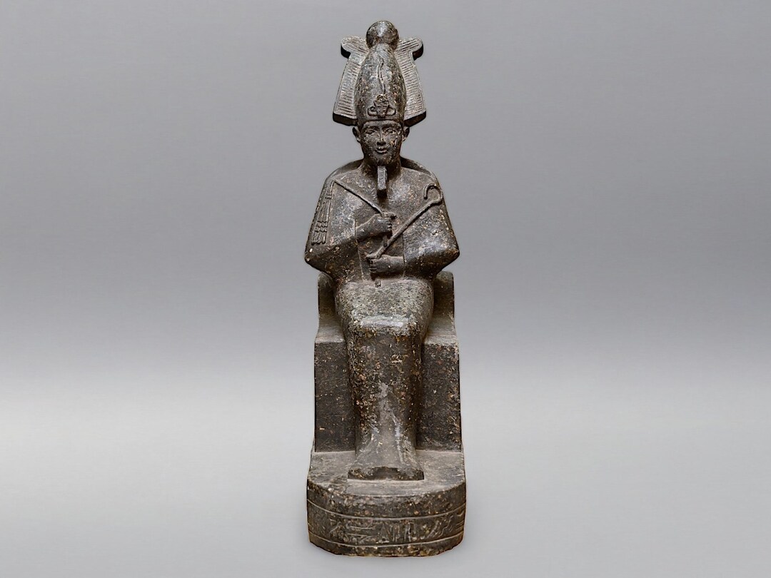 Large Black Granite Statue of God Osiris, Lord of Death in Ancient ...