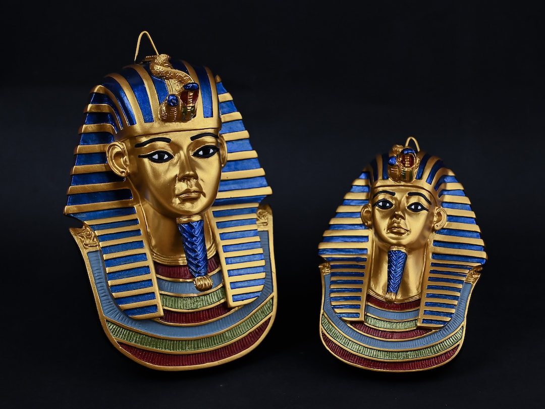 Unique Ancient Egyptian King Tutankhamun Hand Painted Heavy Made in ...