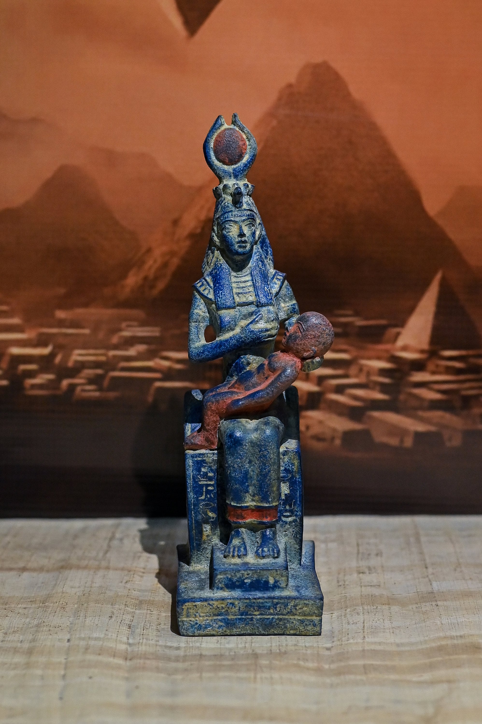 Egyptian Art Statue of Goddess Isis Breastfeeding Baby Horus - Etsy