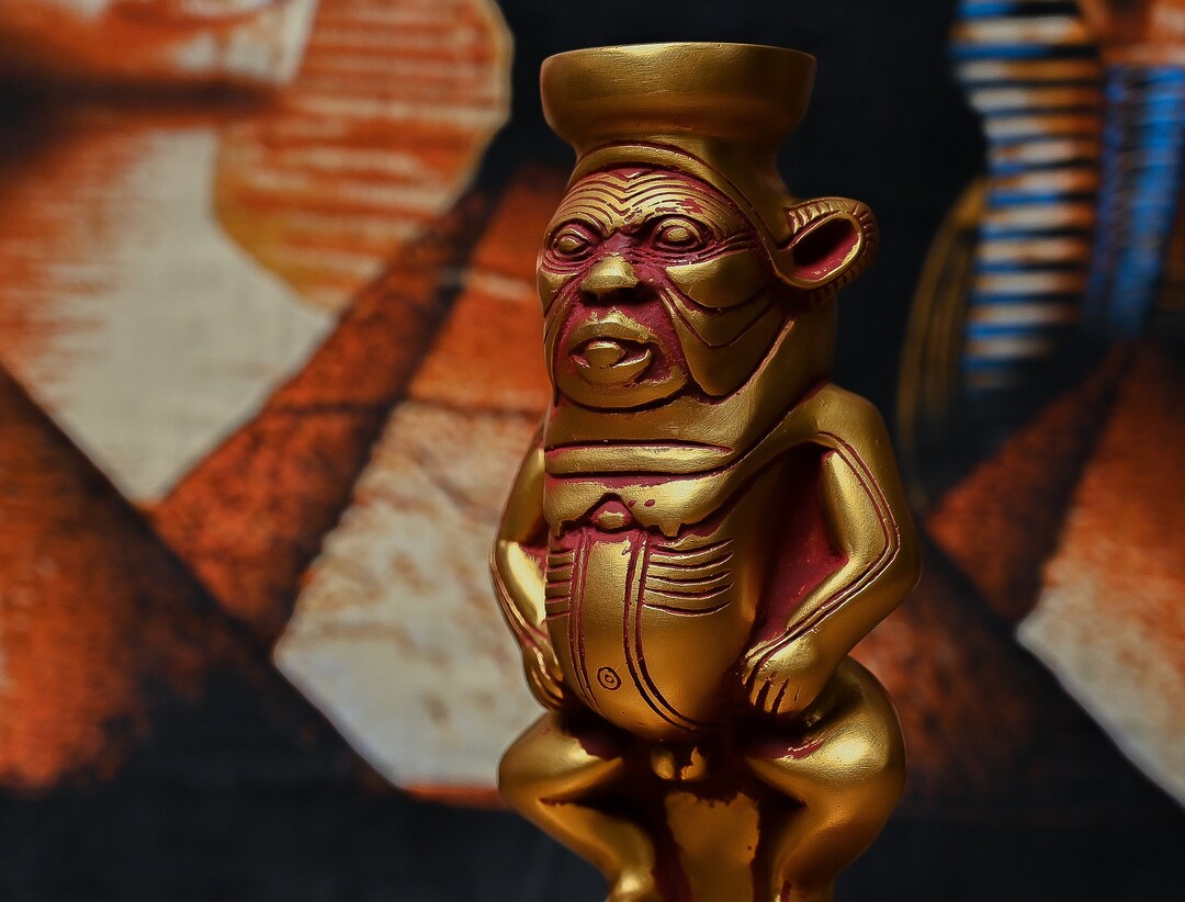 Egyptian Statue of God Bes the Dwarf, Protector of Households, and in ...